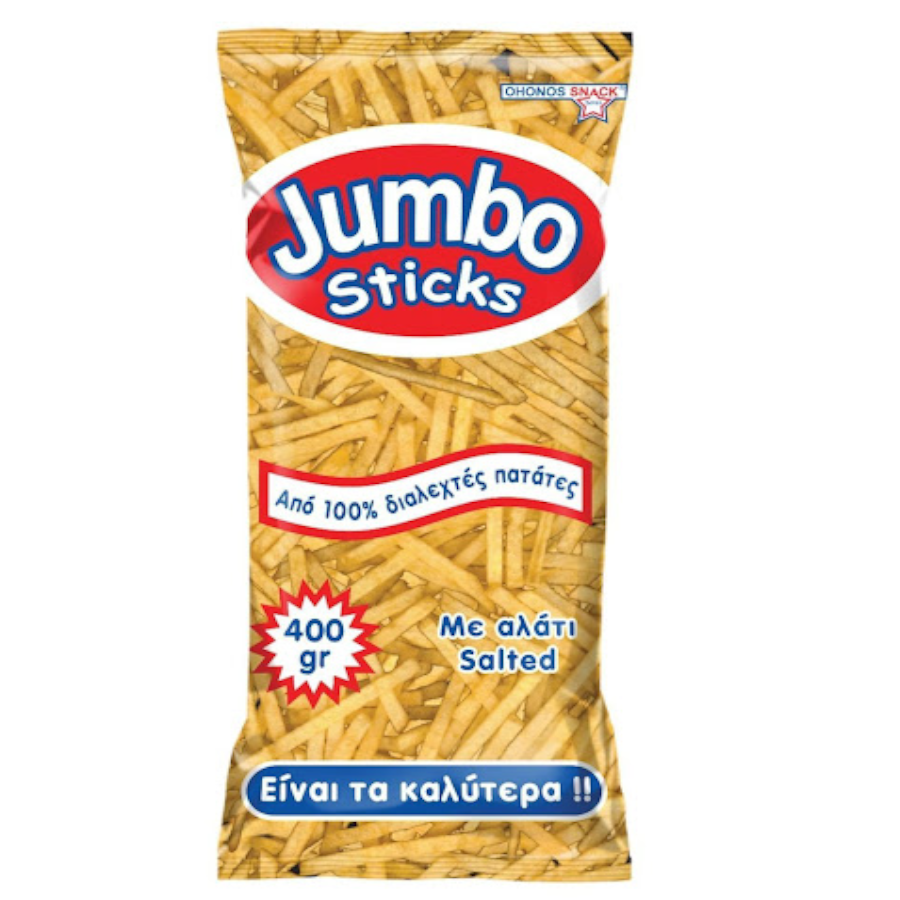 ΠΑΤΑΤΑΚΙΑ: Jumbo sticks αλάτι 9 τεμ 400γρ